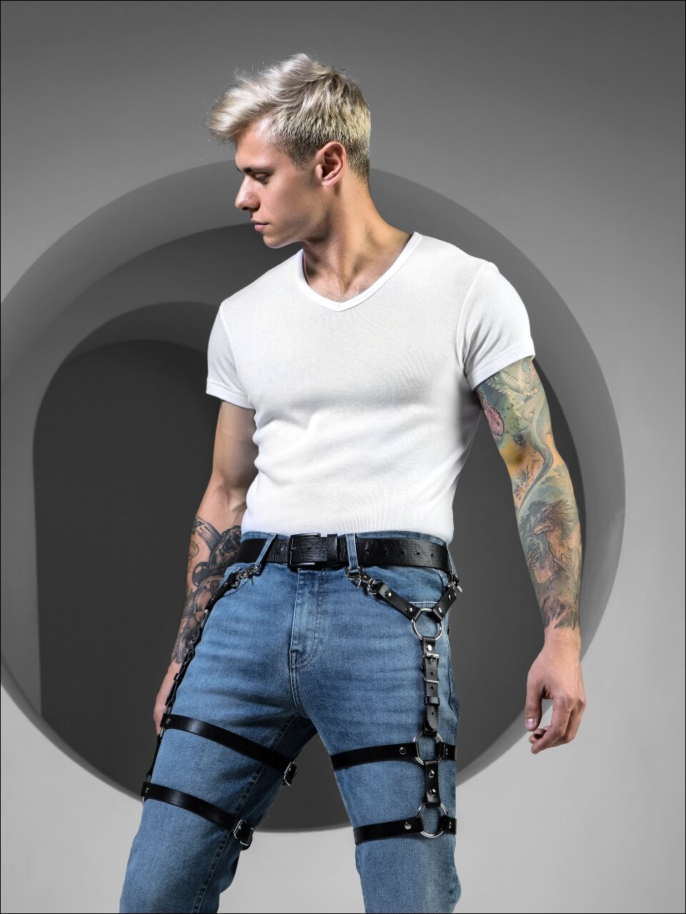 Мужские стильные гартеры "KRONOS" (M/L)