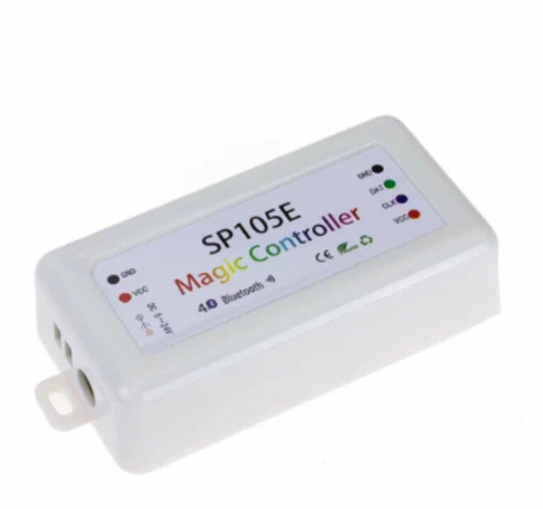 Контроллер для светодиодных лент SP105E (5-24V, 2048pix, SPI, Bluetooth)