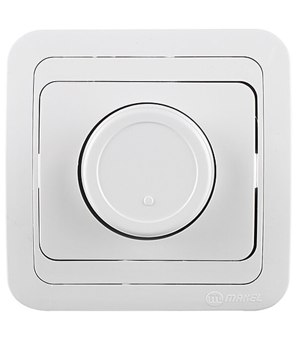 Диммер Makel Mimoza одноклавишный встраиваемый белый 12011