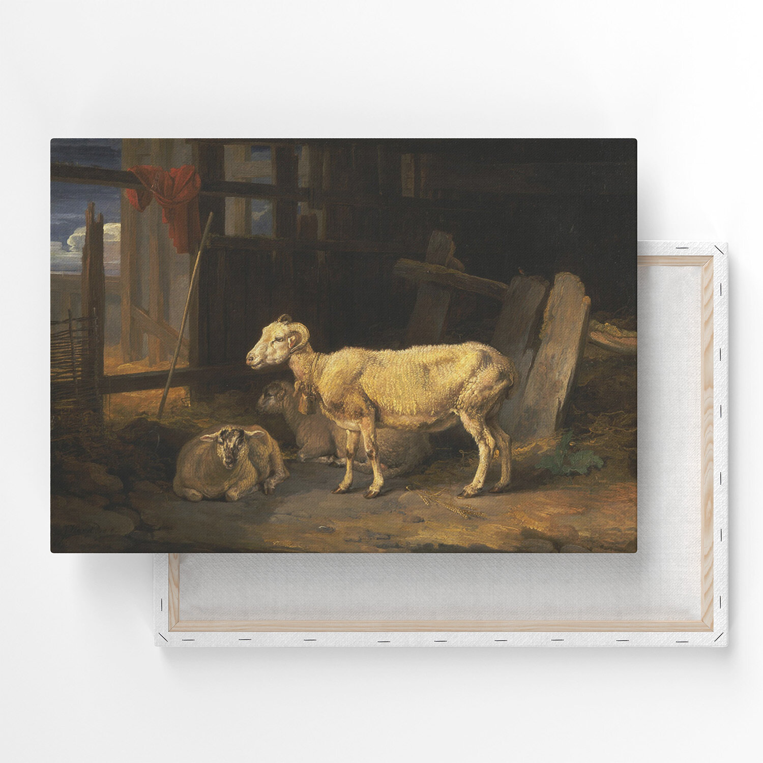 Картина на холсте, репродукция / Джеймс Уорд - Heath Ewe and Lambs / Размер 30 x 40 см