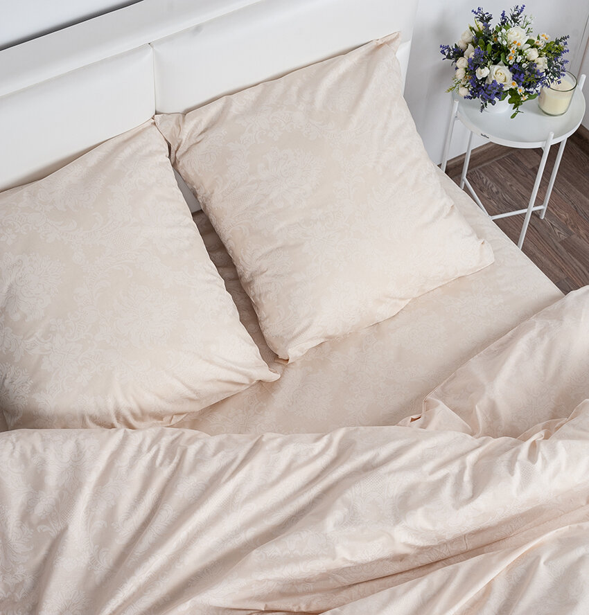 Набор наволочек 60х60см. 2 штуки в упаковке, поплин с жаккардовым рисунком "Жемчуг" хлопок 100%, Гост.