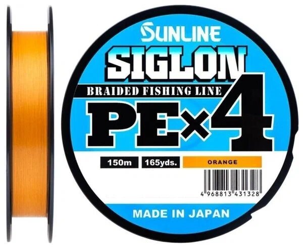 Шнур Sunline SIGLON PE X4 150м Orange # 0.6 (10Lb)