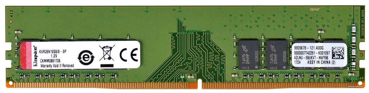 Оперативная память DDR4 4 Gb, 2666 МГц. KVR26N19S8/4