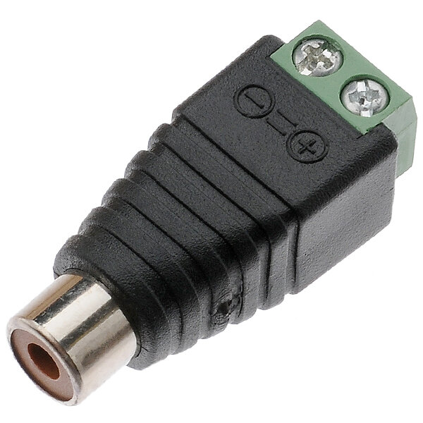 Разъем 14-0414 RCA тюльпан гнездо винтовые клеммы (Rexant) (12 шт. в комплекте)