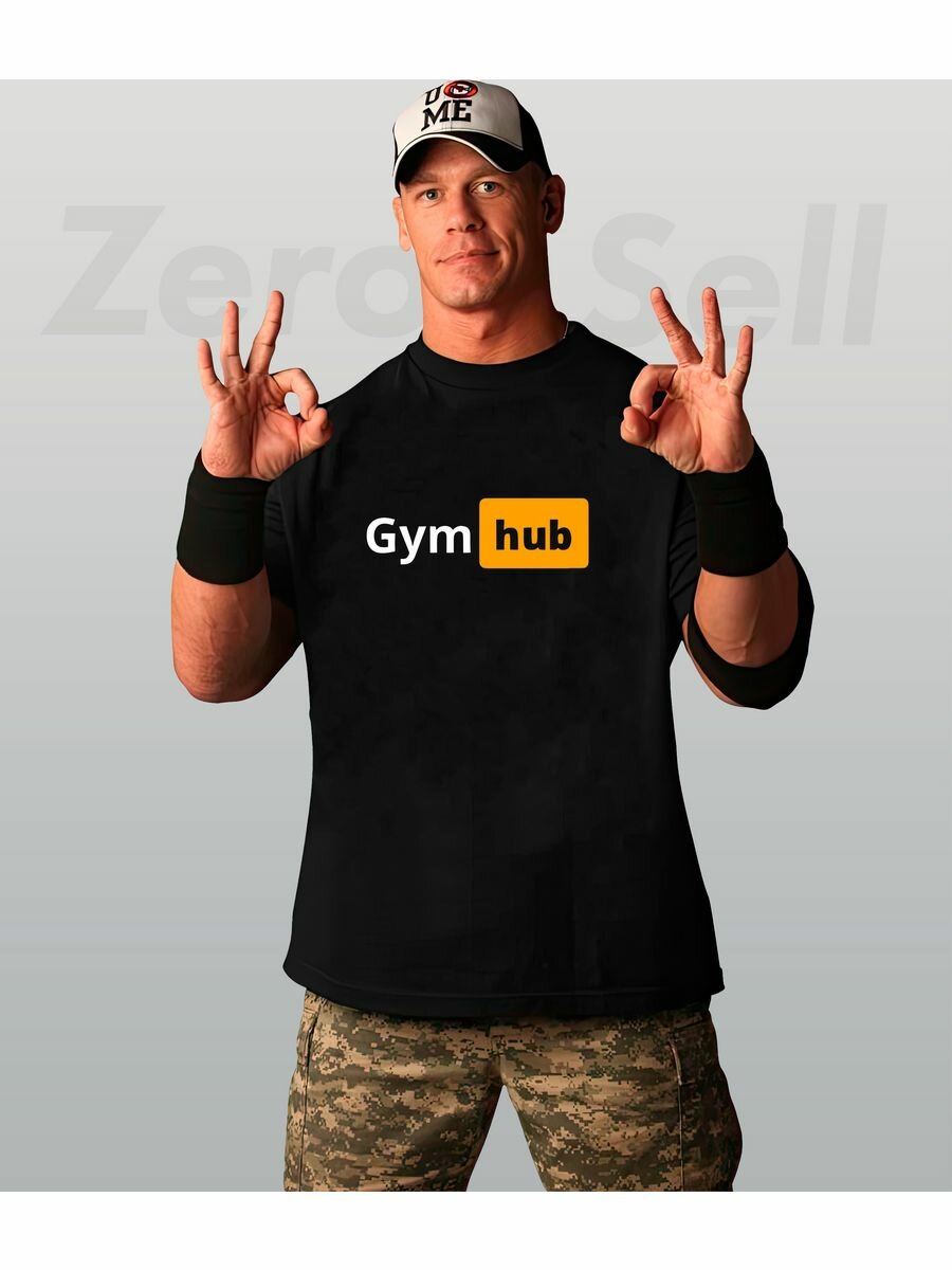 Футболка gym hub надпись
