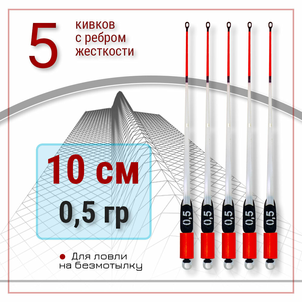 Сторожки лавсановые 250 мкр. / 10 см. STYLE RIB 0,5гр(с коннектором под шестик удочки диаметром от 2 до 3,5мм)