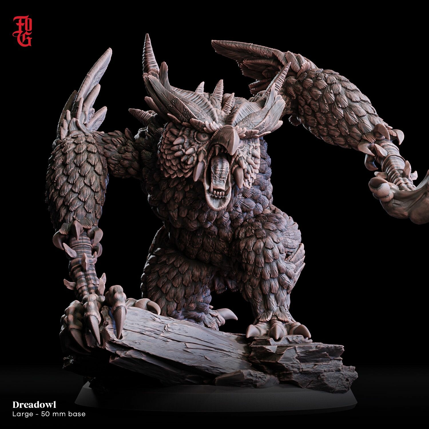 Миниатюра D&D "Грозный совомед" 32 мм (DnD, Dungeons & Dragons, ДнД, Подземелья и Драконы, Pathfinder)