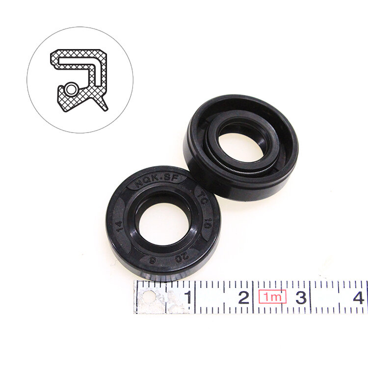 Манжета армированная (Сальник) 10х20х6 (тип 2 / TC) 70NBR (упаковка 2 шт.)