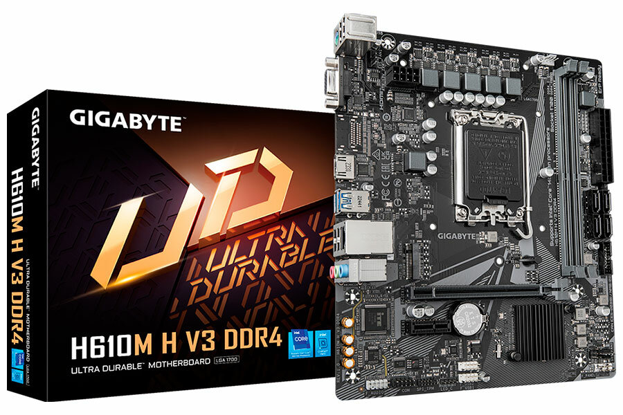 Материнская плата Gigabyte H610M H V3 DDR4 (LGA1700, mATX)