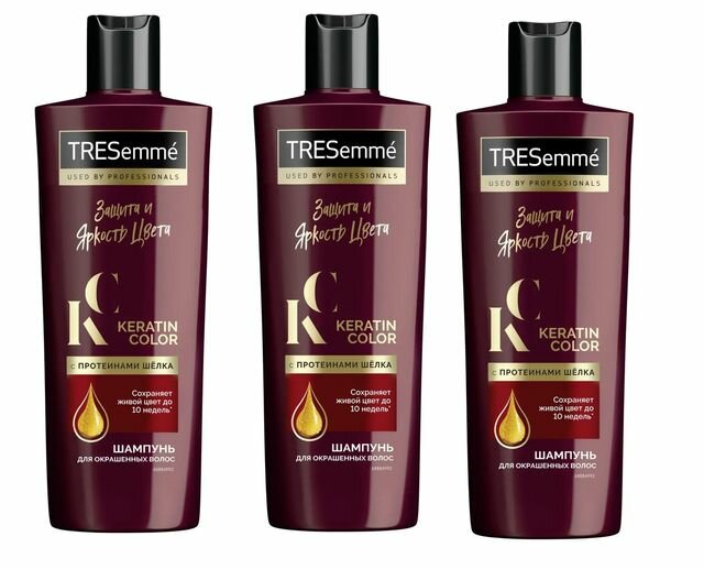 Tresemme Шампунь для окрашенных волос Tresemme Keratin Color, 400мл, 3 уп