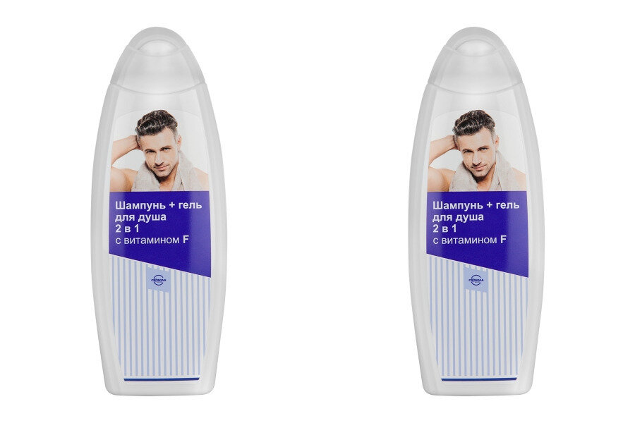 Свобода Шампунь + Гель для душа 2 в 1, с витамином F, 350 мл, 2 шт/