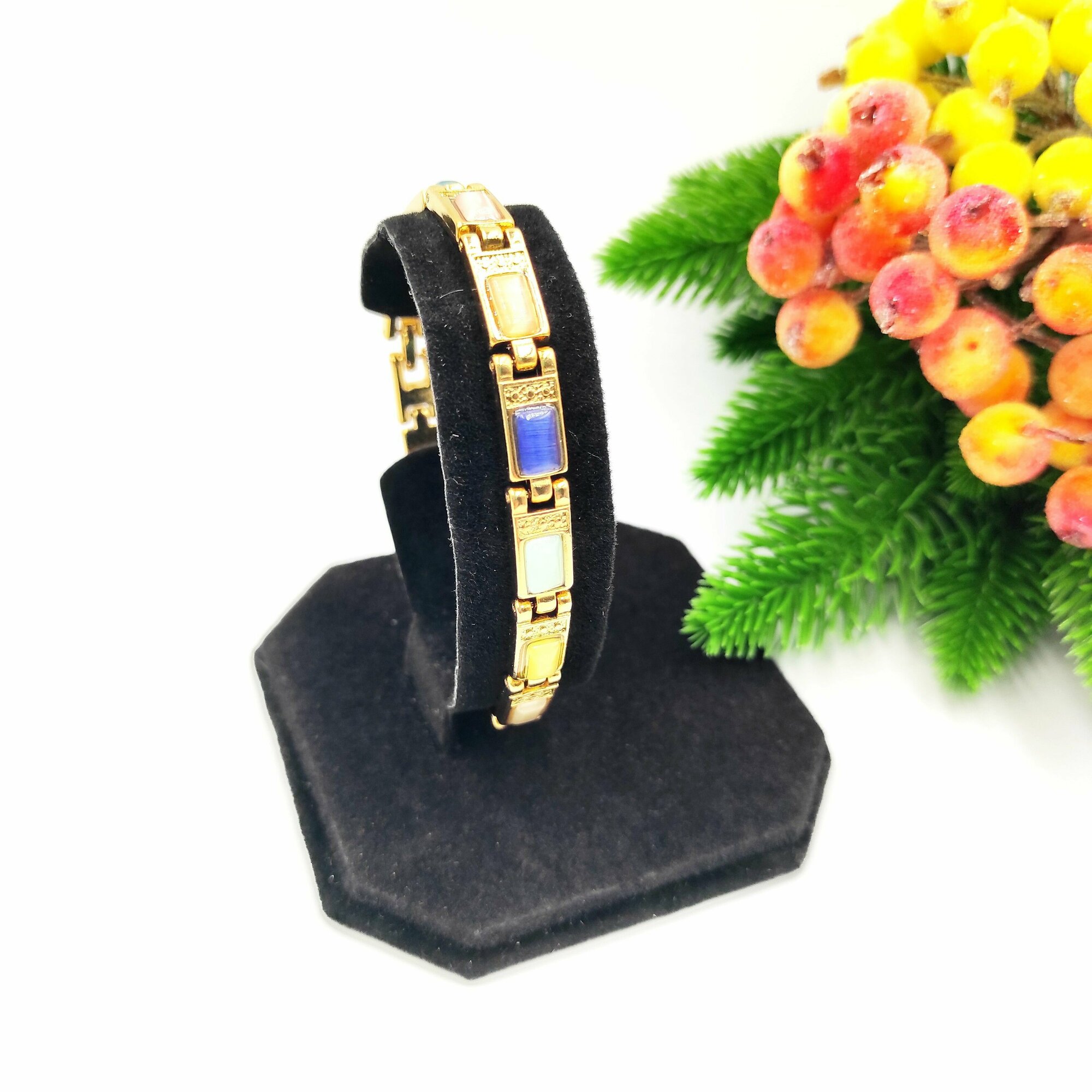 Браслет, искусственный камень