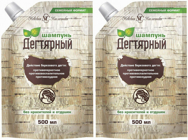 Невская косметика Шампунь Дегтярный, 500 мл, 2 шт