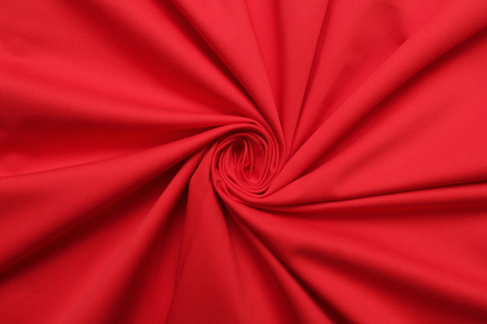 Ткань Хлопок-джинс стрейч красно-коралловый, ш158см, 0,5 м