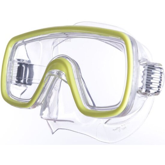 Маска Salvas Domino Md Mask, для плавания арт. CA140C1TGSTH, безопасн. стекло, Silflex, размер: Medium, желт