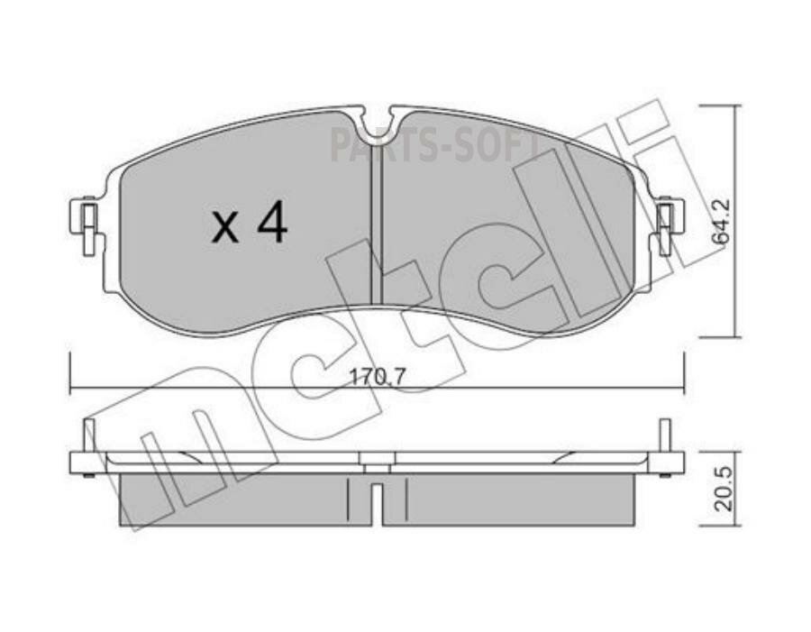 К-т дисков. тормоз. колодок Metelli арт. 2212630