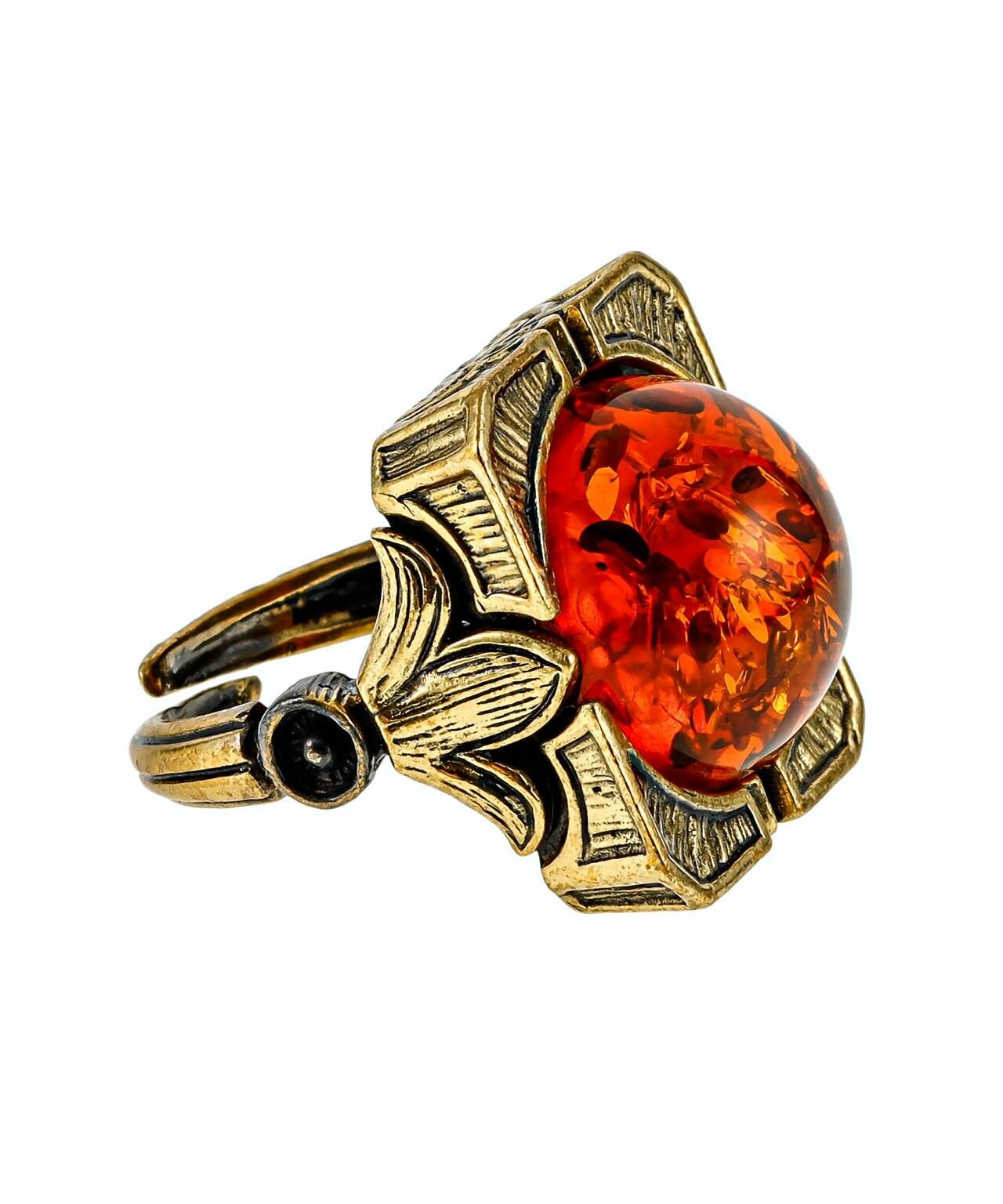 Кольцо, янтарь