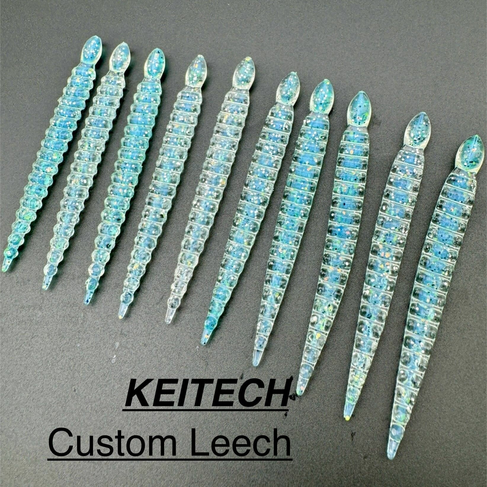 Силиконовая приманка KEITECH Custom Leech 8 см (упаковка - 10 шт) на окунь, щуку, судак