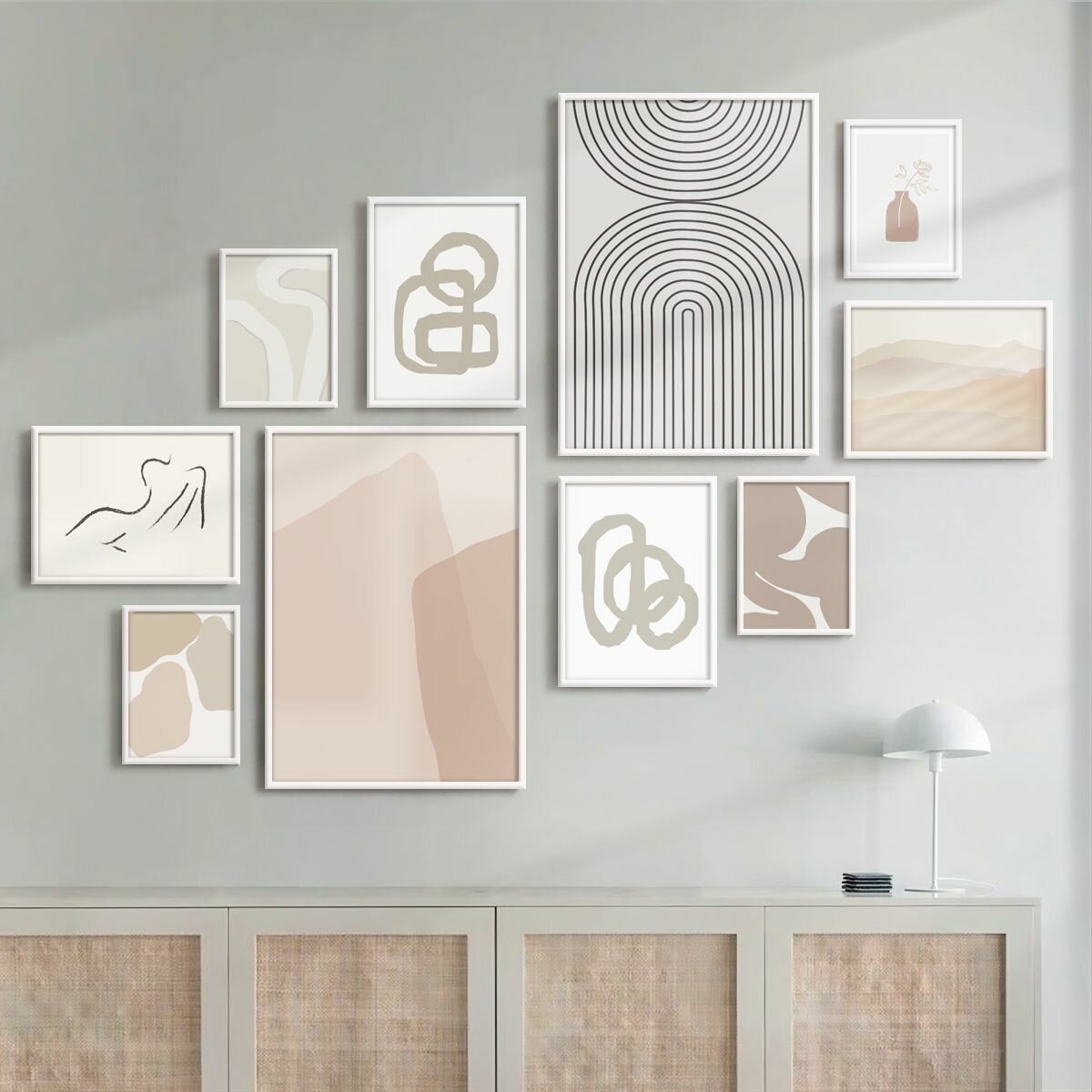 Постеры на стену для интерьера "Оттенки" 10 шт, набор постеров, плакаты на стену, 28 Картин