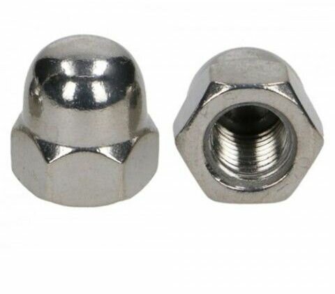 Гайка колпачковая М5, нержавеющая сталь (А2), DIN 1587 (25 шт в зип-локе) (SMZ1-44169-25)