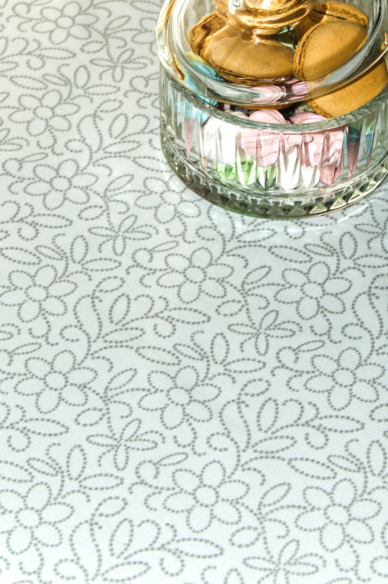 Скатерть на стол для кухни столовая овальная, текстиль, хлопок/пэ, 145*120 см, 1 штука 5048/3