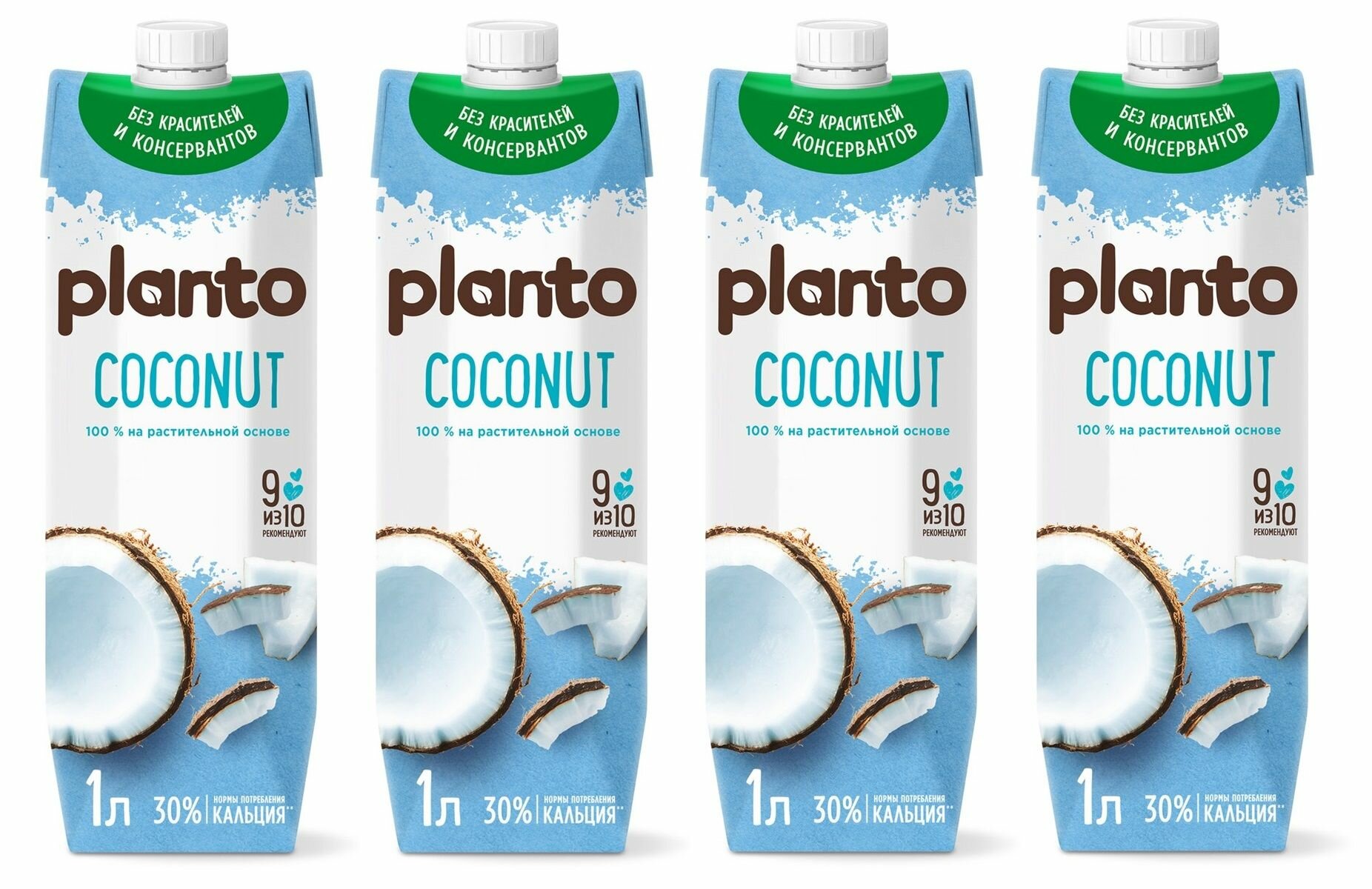 Напиток кокосовый с рисом обогащенный кальцием, PLANTO, Россия, 1 л х 4шт