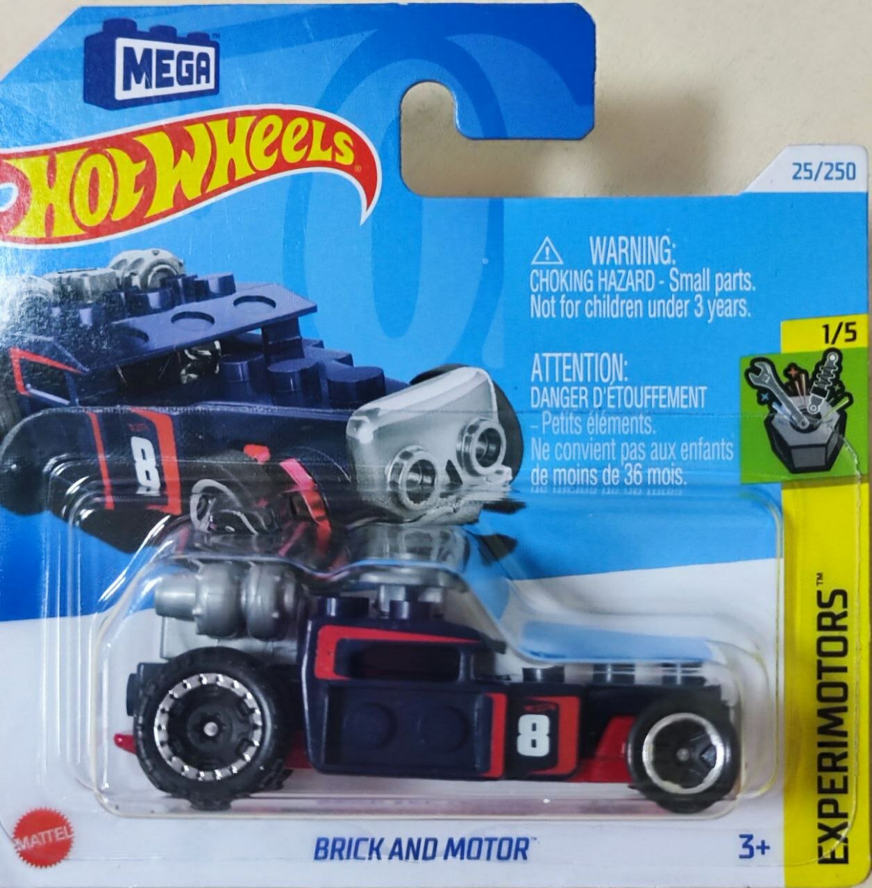 Hot Wheels Машинка базовой коллекции BRICK AND MOTOR синяя 5785/HTC55