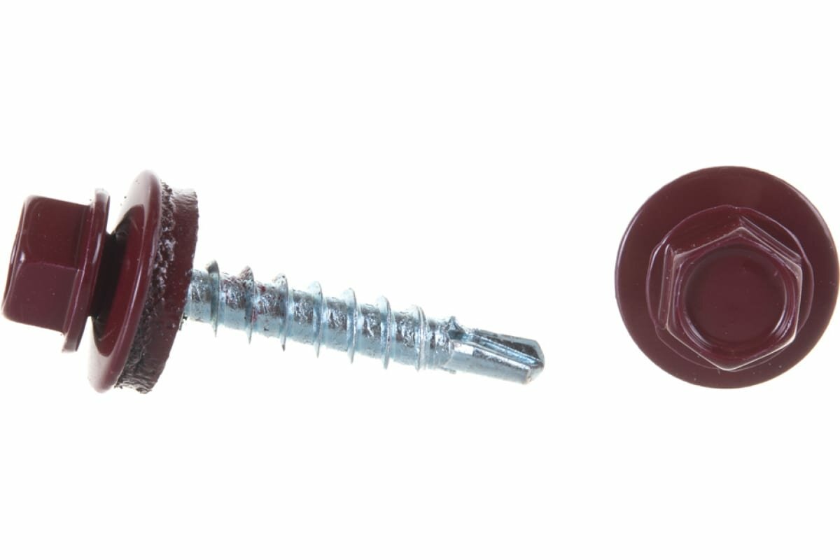 Кровельный саморез 4,8x29 мм, винно-красного цвета
