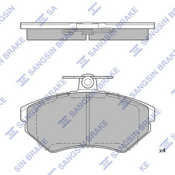 HI-Q SP1708 sp1708 колодки дисковые передние\VW Golf (Гольф) III / polo, Seat (Сеат) Toledo (Толедо) / Ibiza (Ибиза)