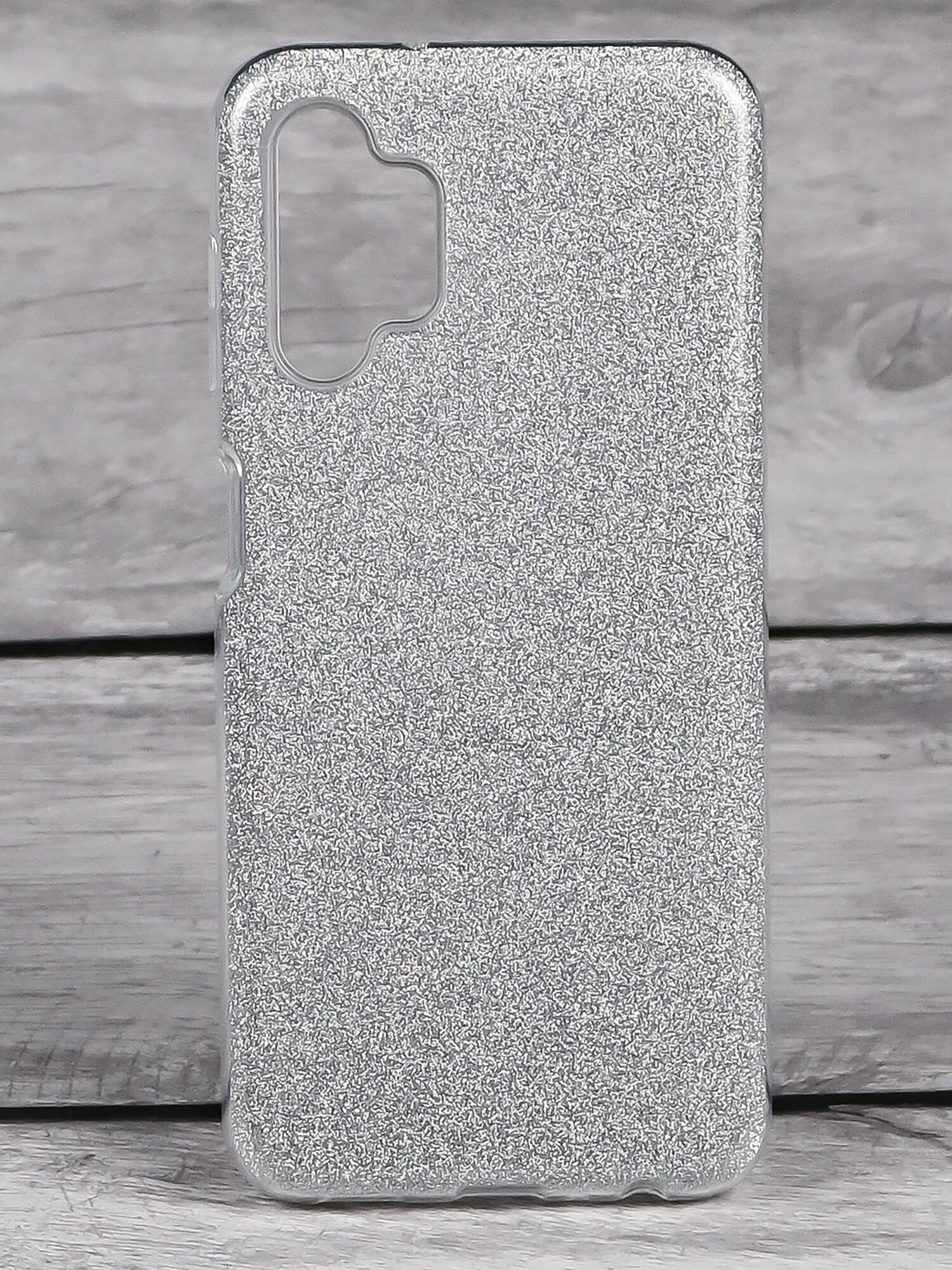 Силиконовый чехол бампер на смартфон Samsung Galaxy A13 4G переливающийся с блестками, защитная блестящая накладка для телефона Самсунг Галакси а13