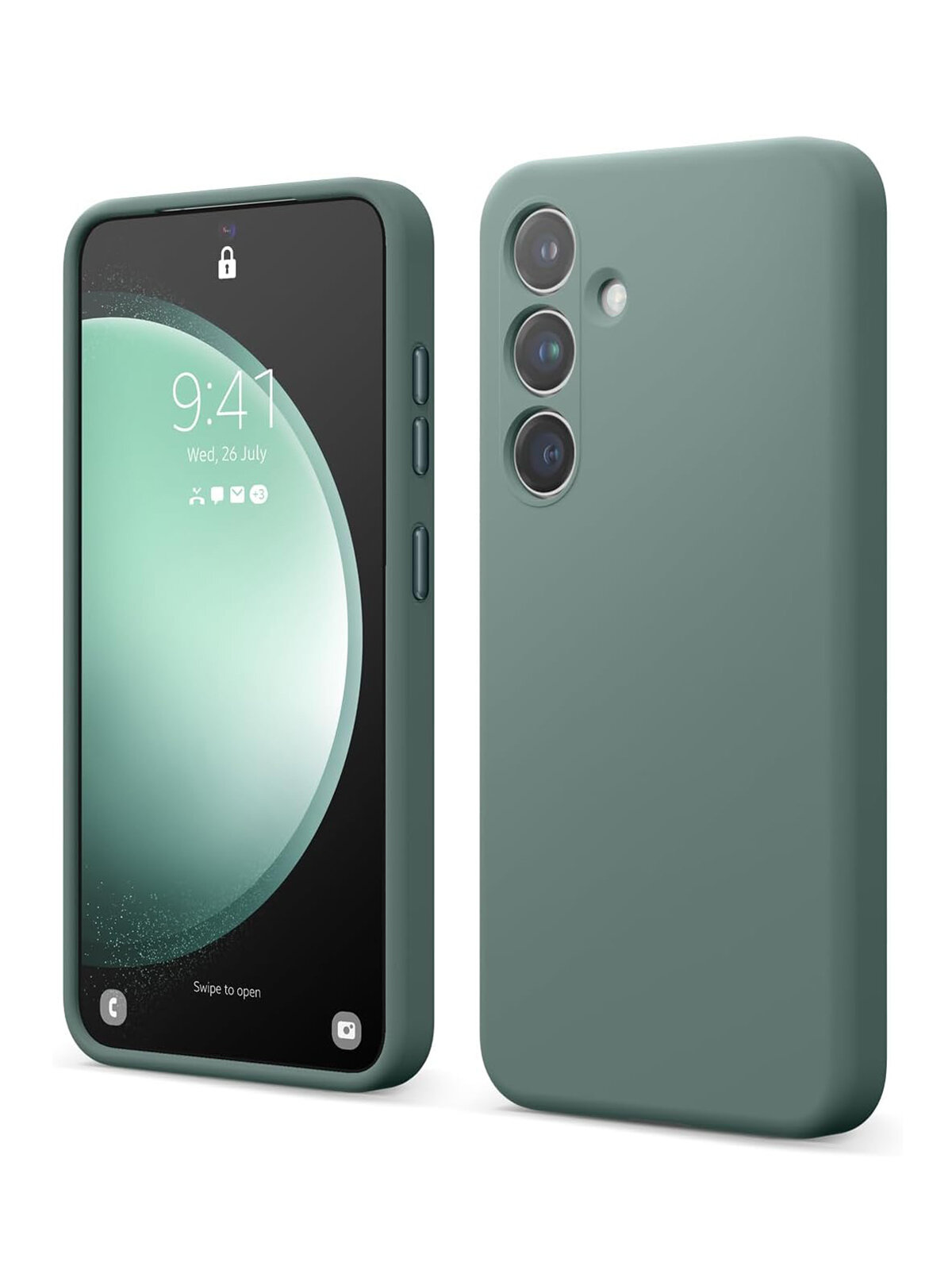 Elago для Galaxy S24 чехол Soft silicone (Liquid) Midnight Green