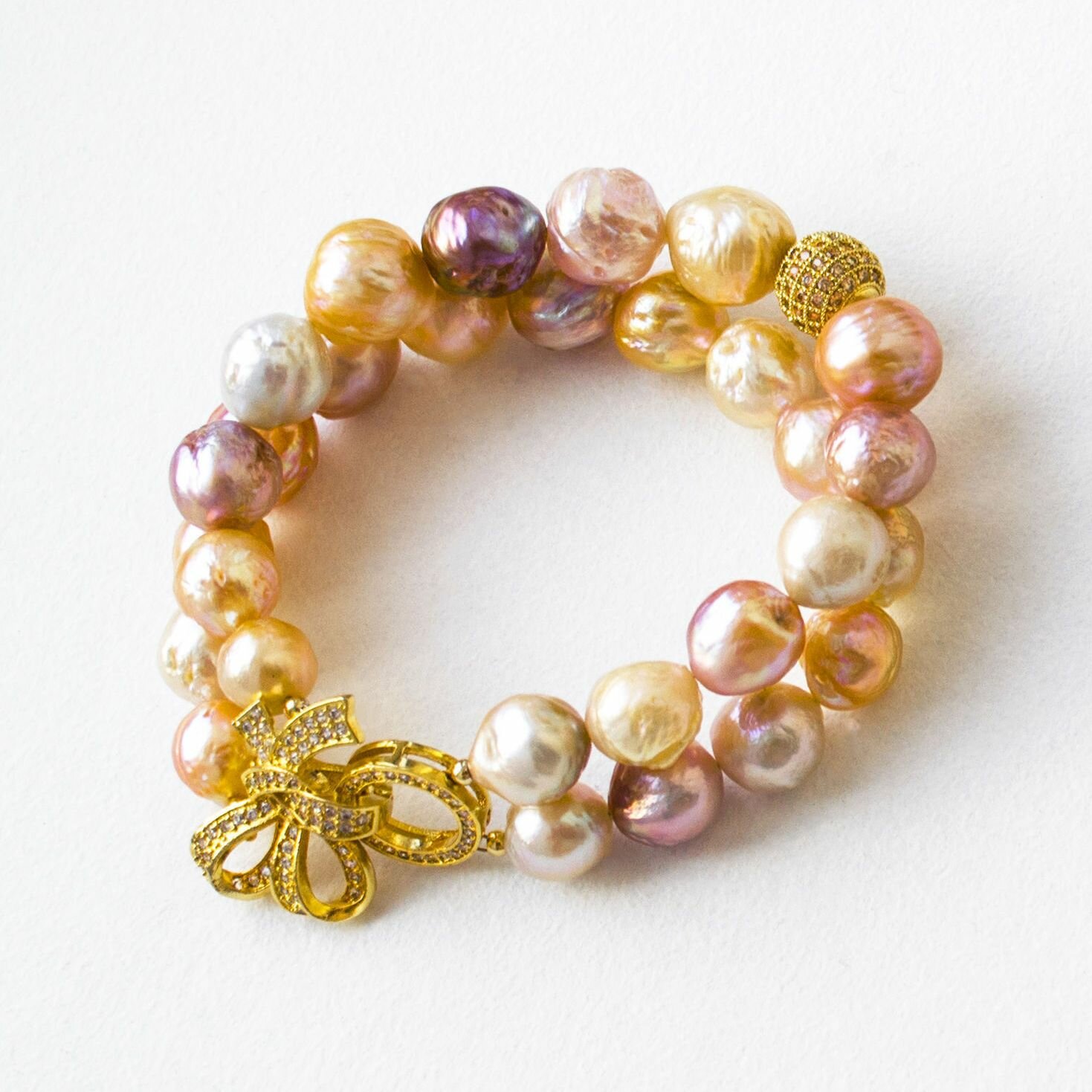 Браслет, жемчуг пресноводный