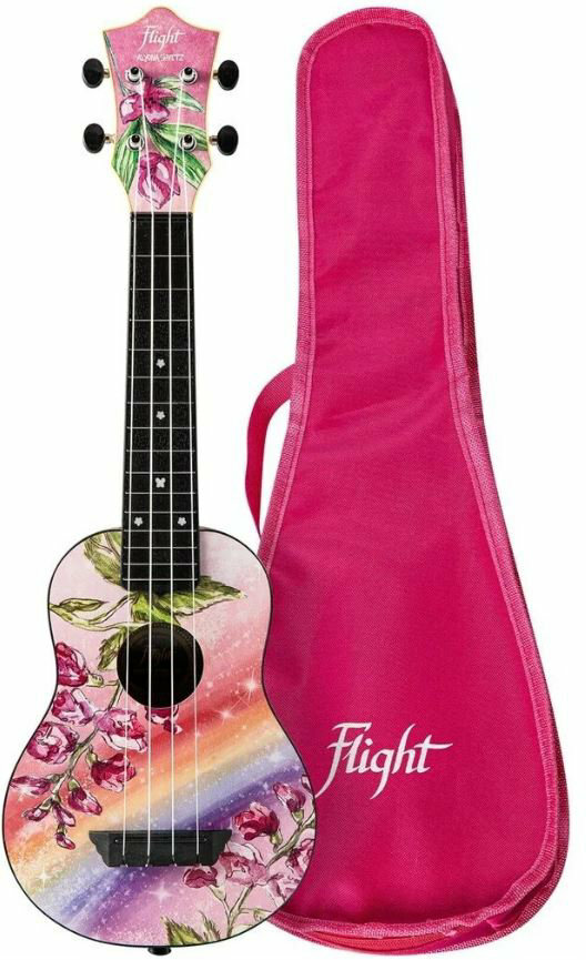 Укулеле FLIGHT TUS-ALYONA SHVETZ - подписная укулеле Алены Швец, серия Travel, сопрано, верхняя дека липа, корпус пластик TUS-ALYONA SHVETZ подписная TUS-ALYONA/DNT-64862