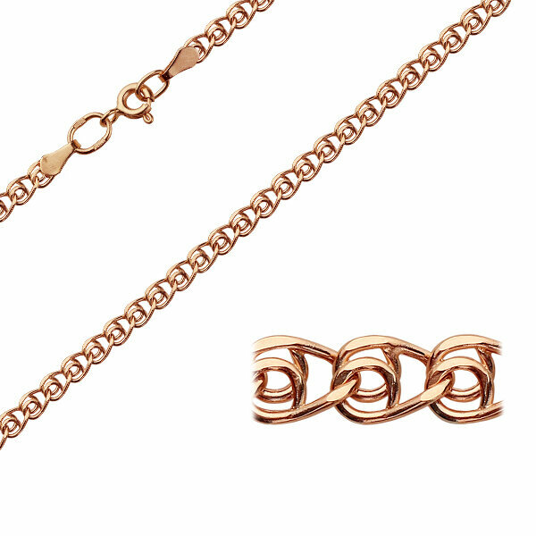 Браслет-цепочка, красное золото, 585 проба