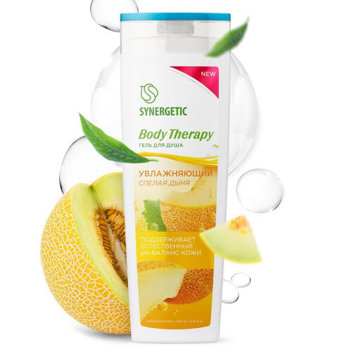 Гель для душа Synergetic Body Therapy Спелая дыня, 380 мл