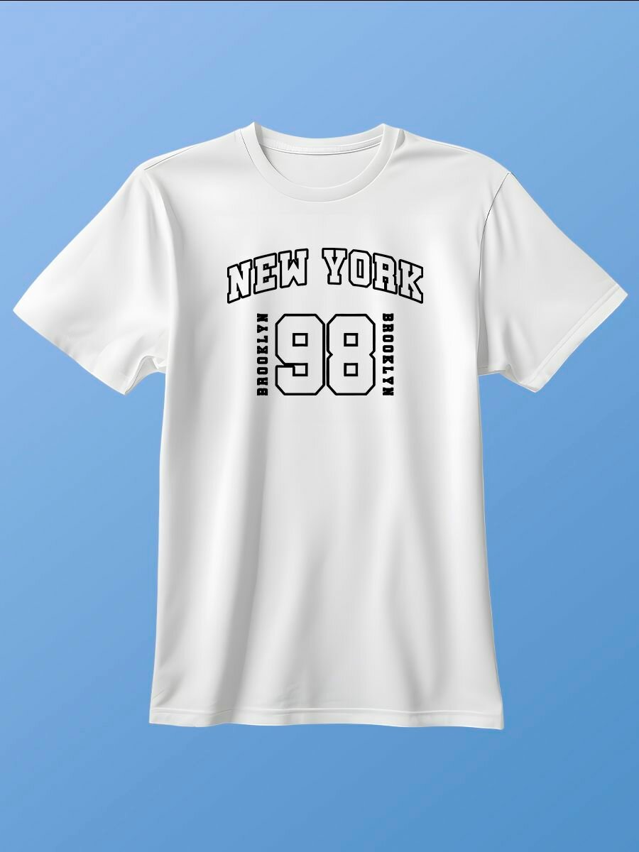 Футболка с надписью new york barselona