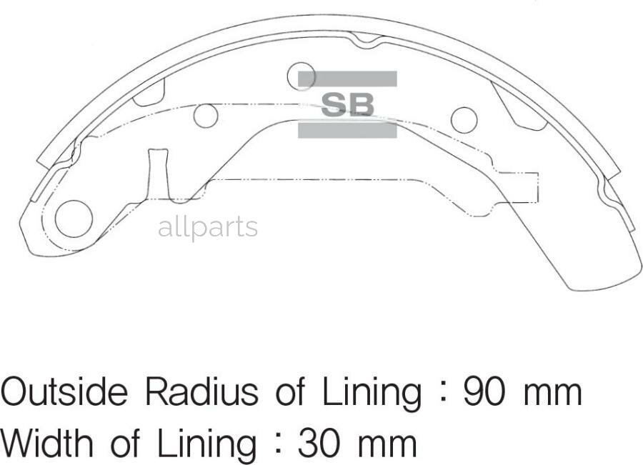 SANGSIN BRAKE SA086 Колодки тормозные барабанные SANGSIN BRAKE SA086