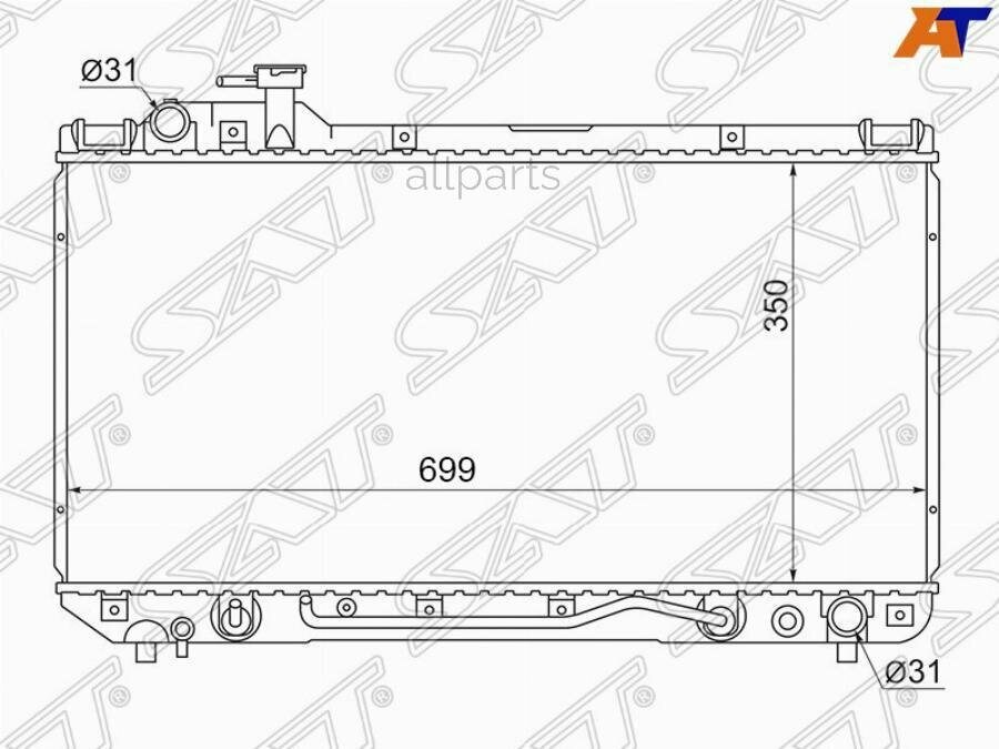 SAT TY0004-10 Радиатор Toyota RAV4 (XA10) 94-98