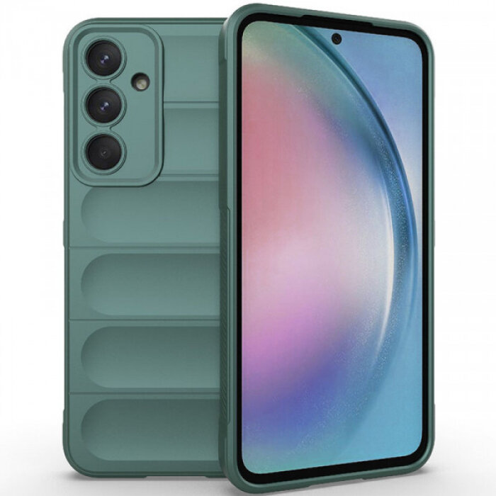 Flex Silicone Противоударный чехол для Samsung Galaxy A55 с защитой камеры и микрофиброй