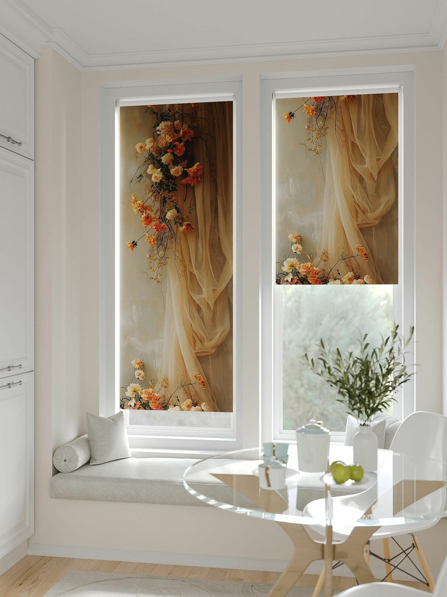 Рулонные шторы AT HOME Федера - 415 - ширина 62 см высота 170 см, ширина 62 см
