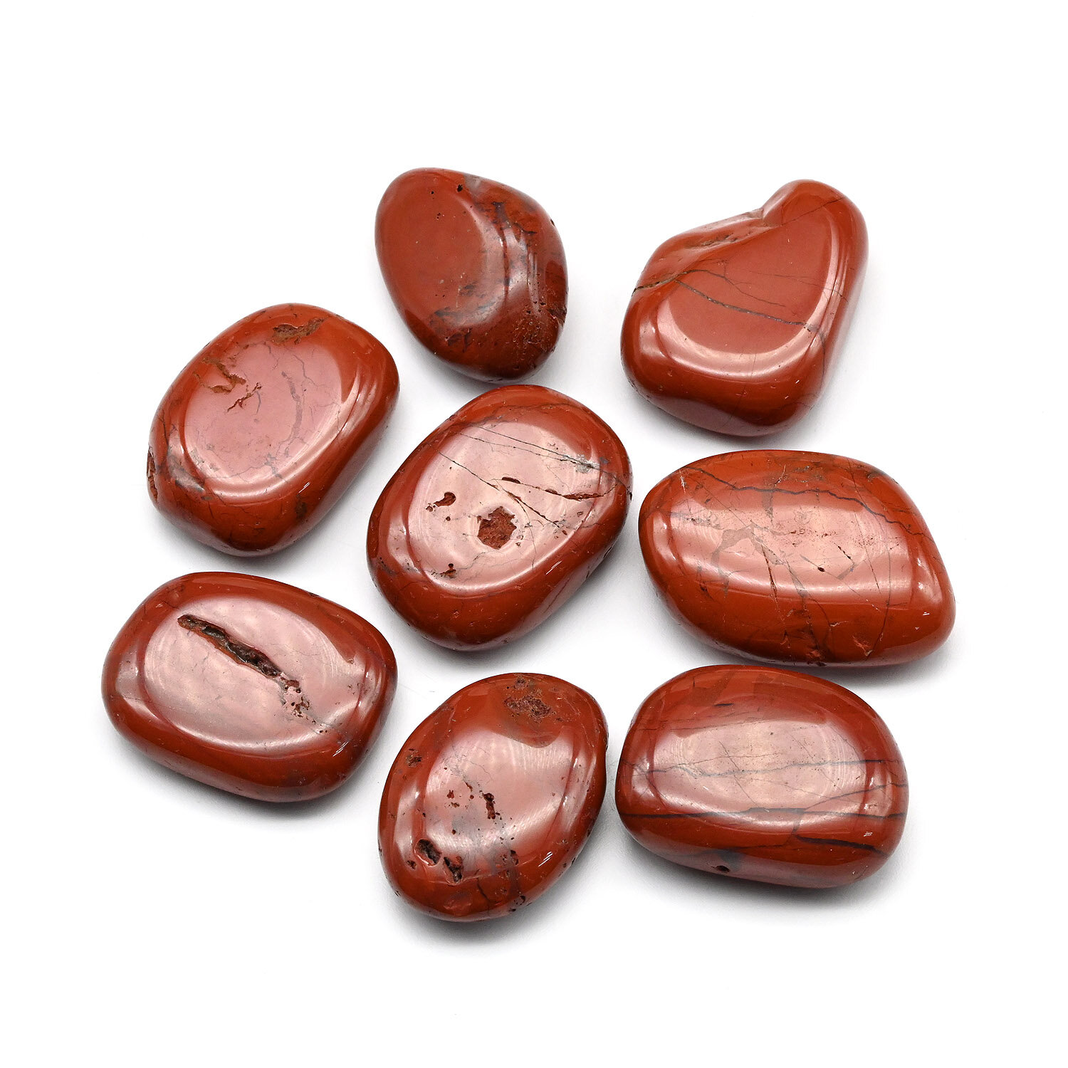 Яшма красная плашки фракция 20-30мм, упаковка 100г .