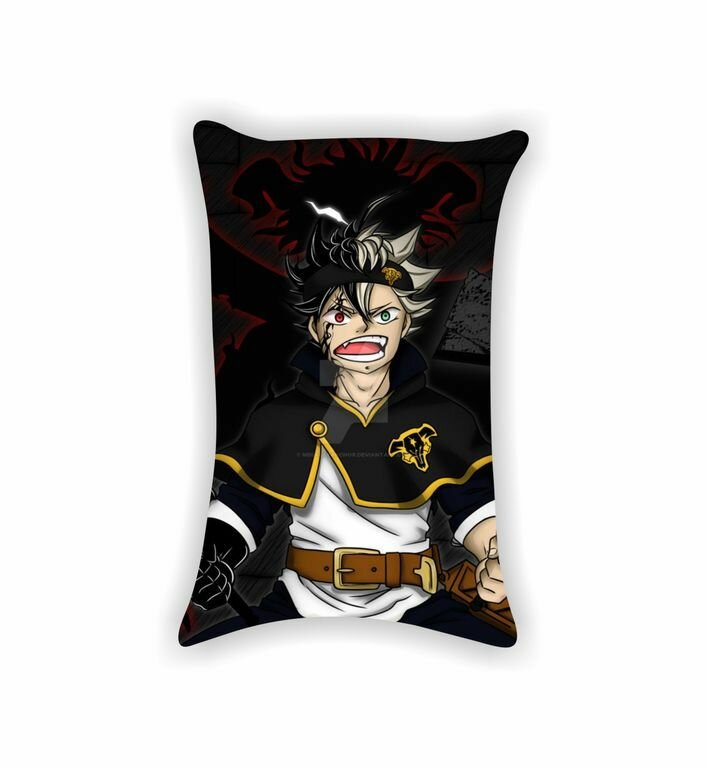 Подушка GOODbrelok Черный Клевер, Black Clover №34