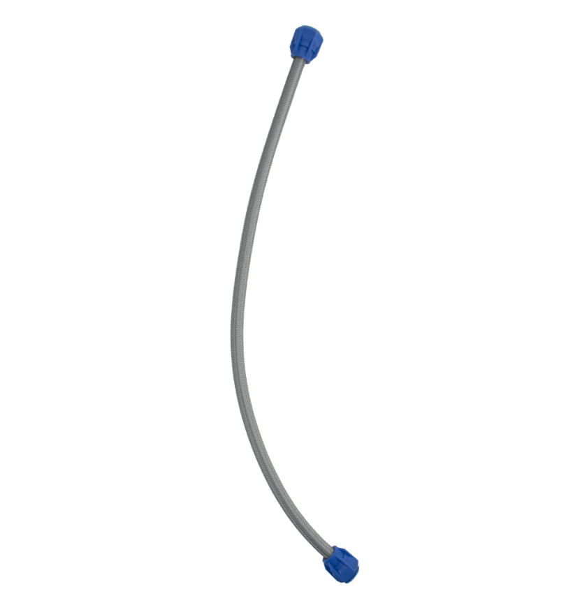 Шланг для воды с ручной затяжкой гаек, без ключа, оплетка сатеновый пластик, 1/2", 60 см. м/м