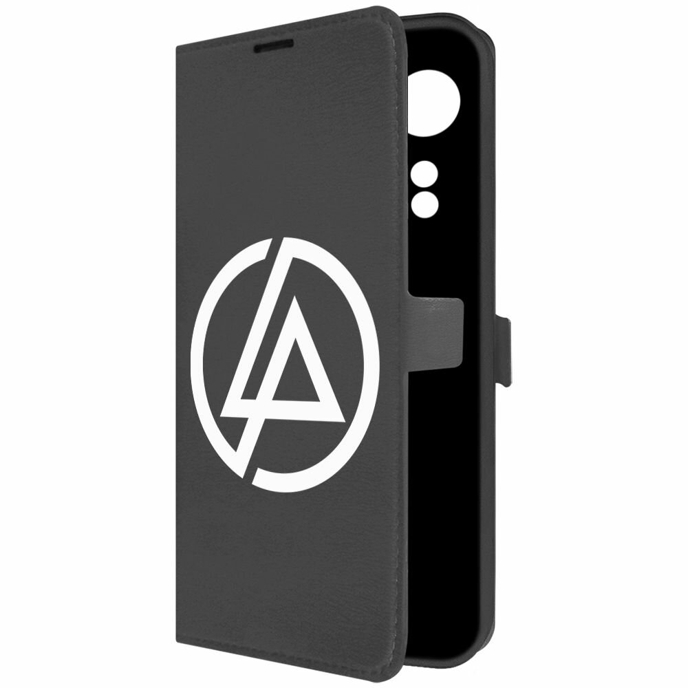 Чехол-книжка Krutoff Eco Book для Oppo A78 4G Linkin Park (Линкин Парк) (черный)