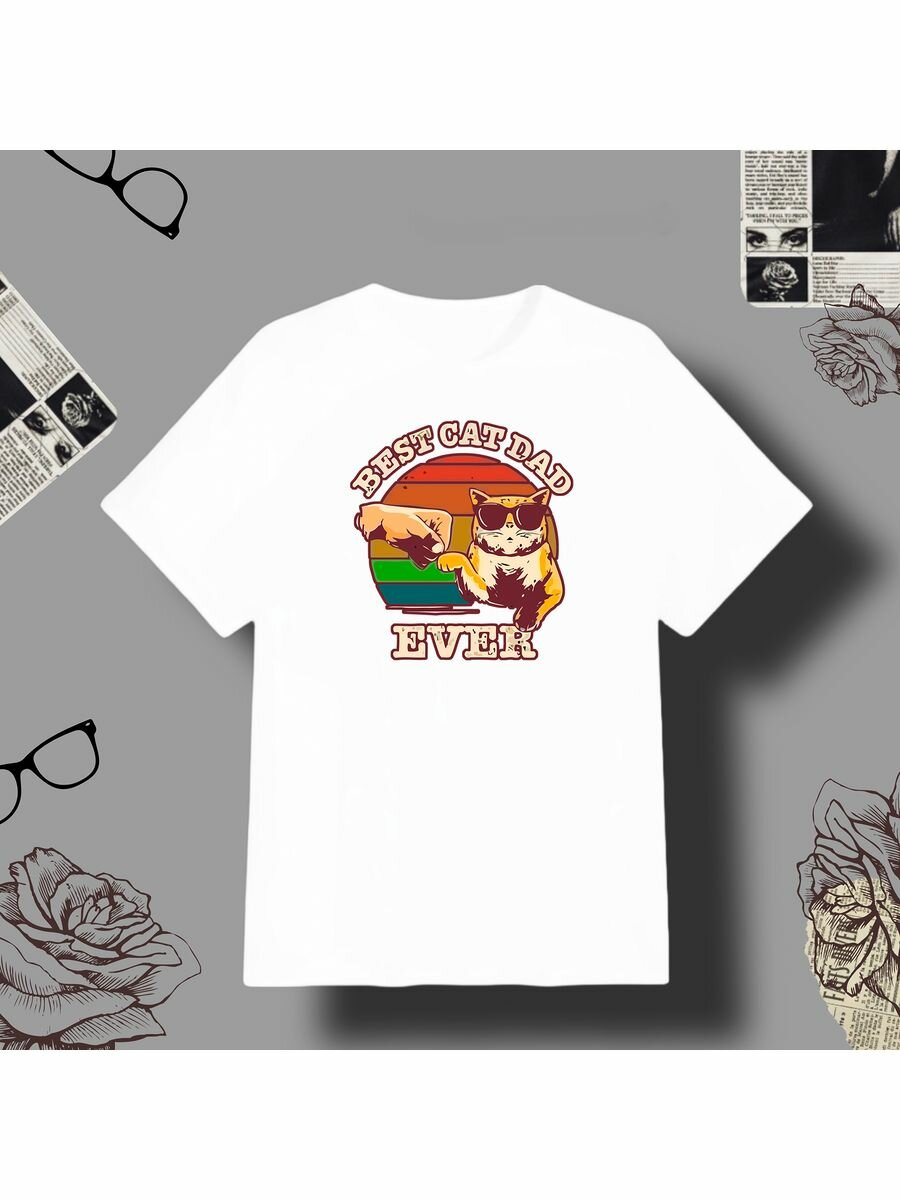 Футболка best cat dad ever