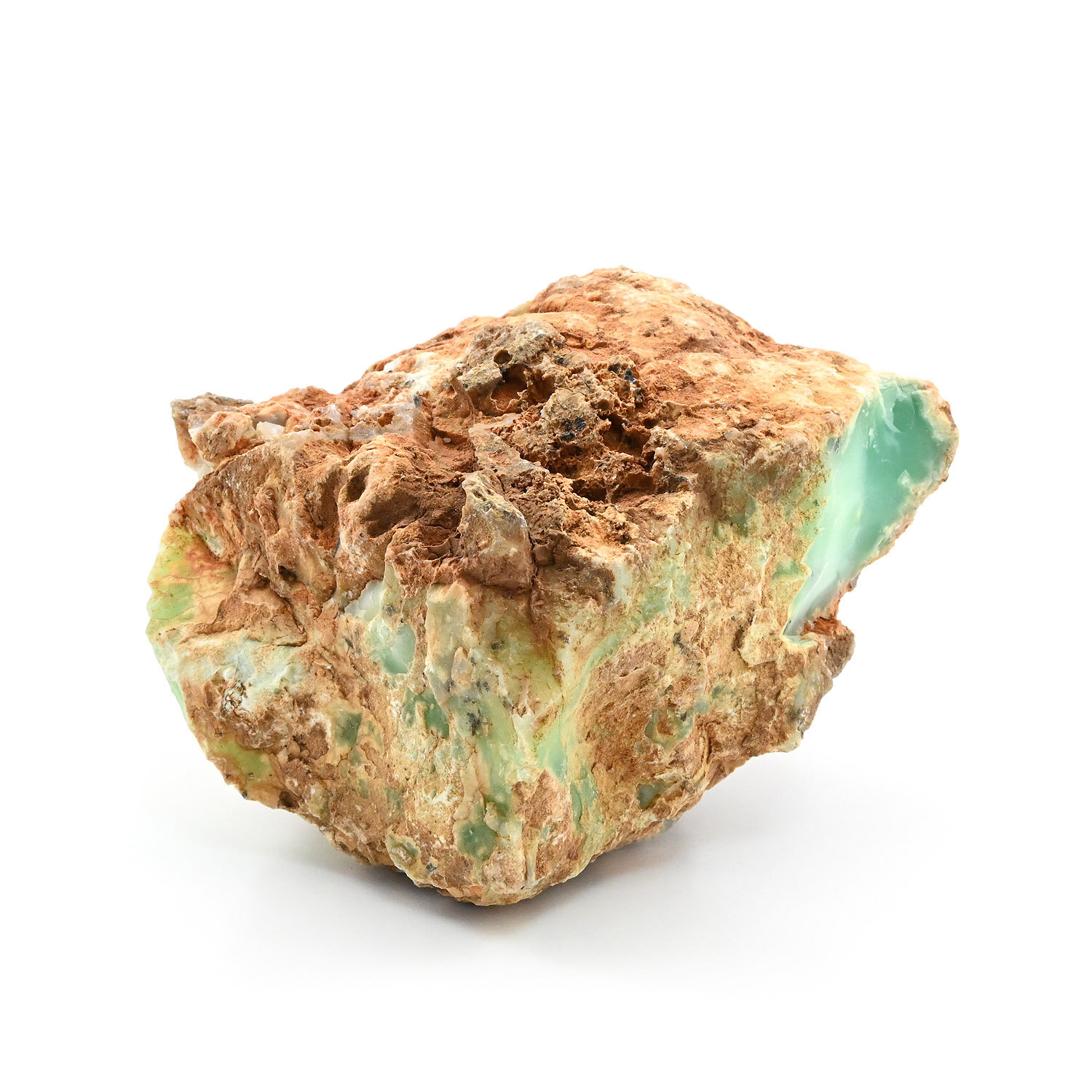 Хризопраз самородный 99*80*62мм, 457г .