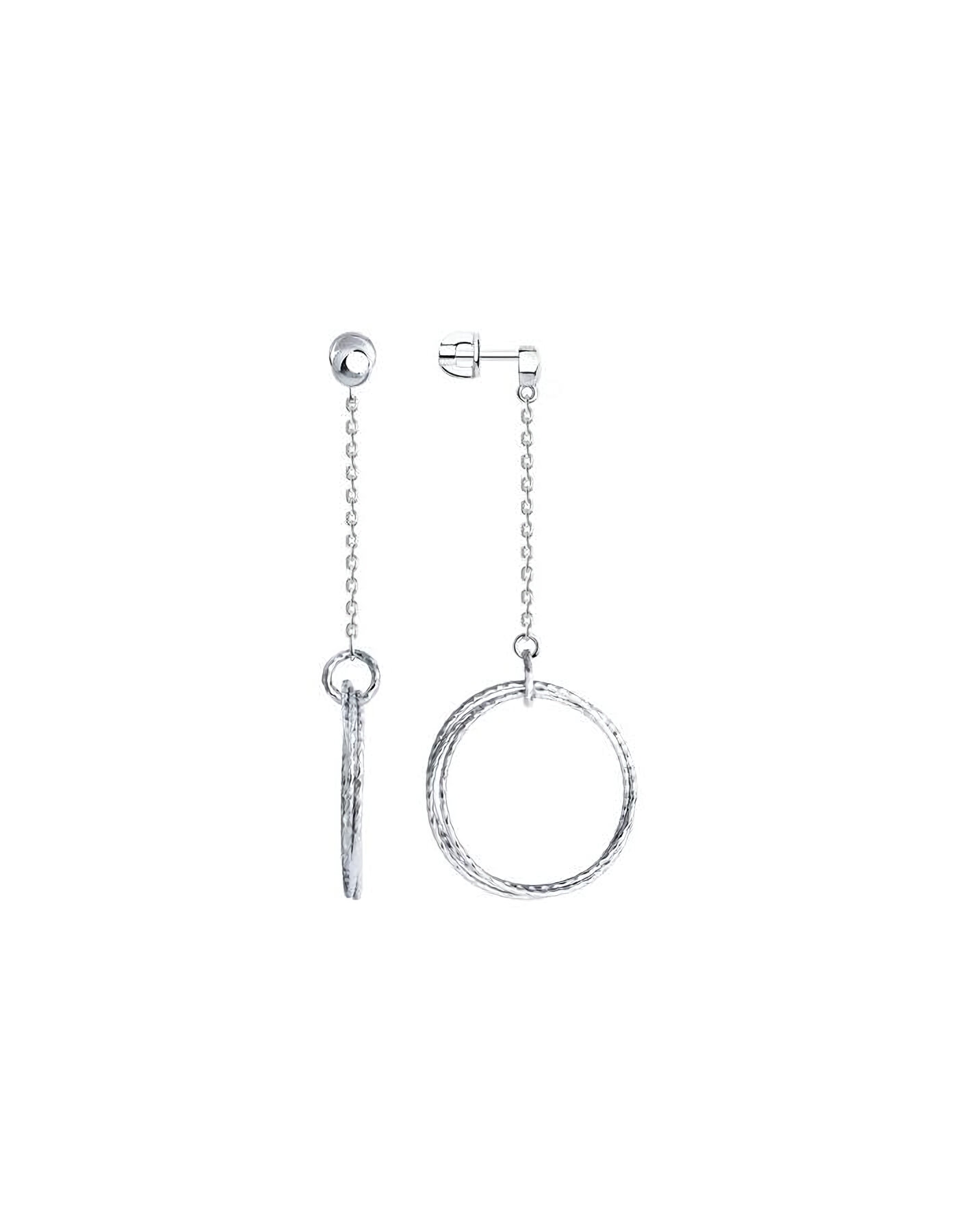 Серьги пусеты, серебро, 925 проба, родирование