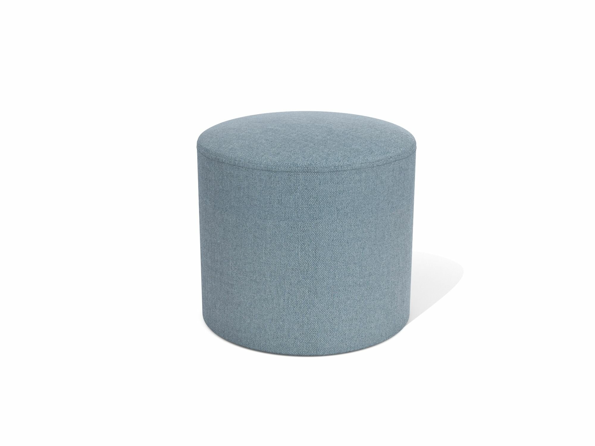 Мягкий пуфик круглый Arsko Сканди 3 Grey-Blue, серо-синий, велюр, дизайнерский, в коридор, в прихожую, на балкон