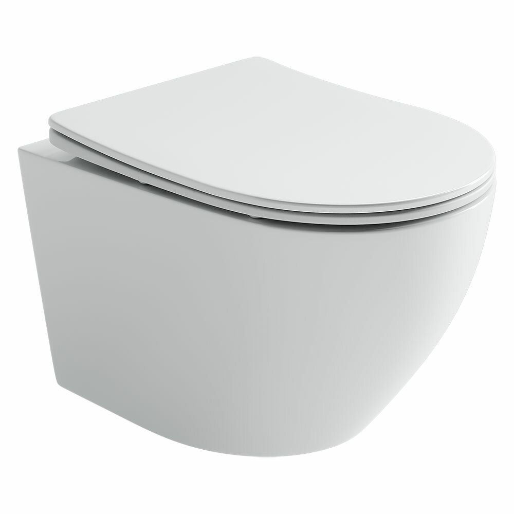 Унитаз подвесной Ceramica Nova Uno INPCN11001 безободковый, с сиденьем микролифт, белый