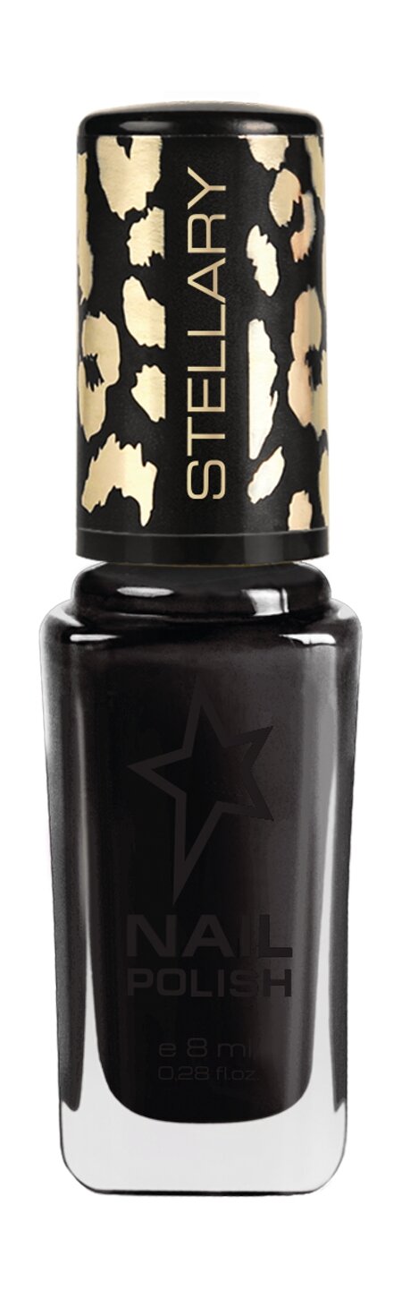 STELLARY Лак для ногтей Nail Polish, 8 мл, 96 Серо-черный